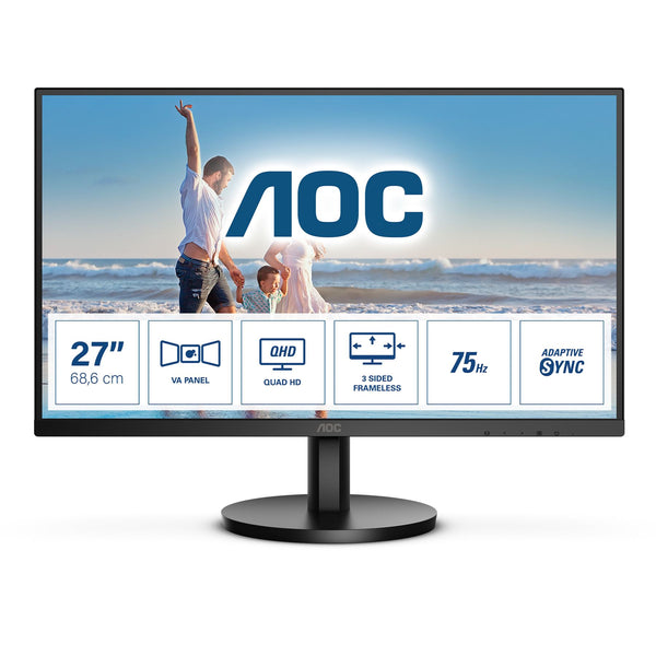 AOC Q27B3MA LED display 68.6 cm (27") 2560 x 1440 pixels Quad HD Black ...