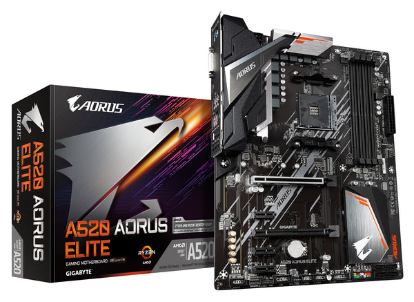 Gigabyte A520 AORUS ELITE ATX motherboard - AMD A520 Socket AM5 - Clove ...