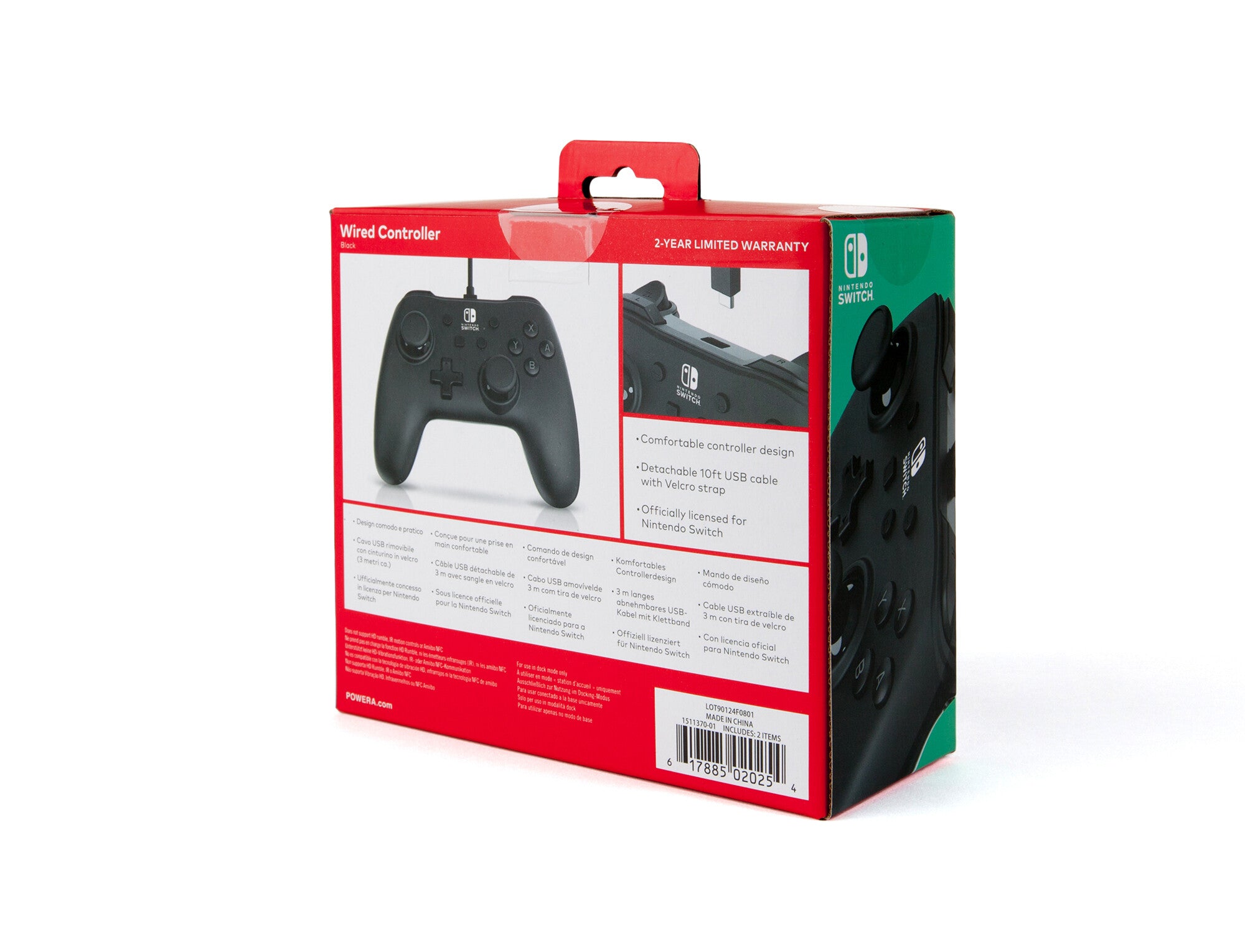PowerA Wired Controller for Nintendo Switch in Black Clove Technology