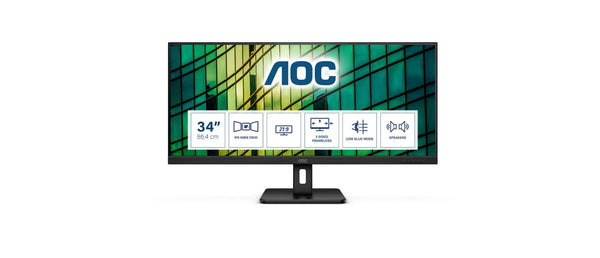 AOC E2 Q34E2A LED display 86.4 cm (34") 2560 x 1080 pixels Full HD+ Bl ...