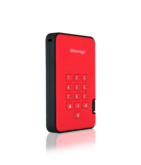 iStorage diskAshur2 - Secure Encrypted External hard drive in Red - 1 ...